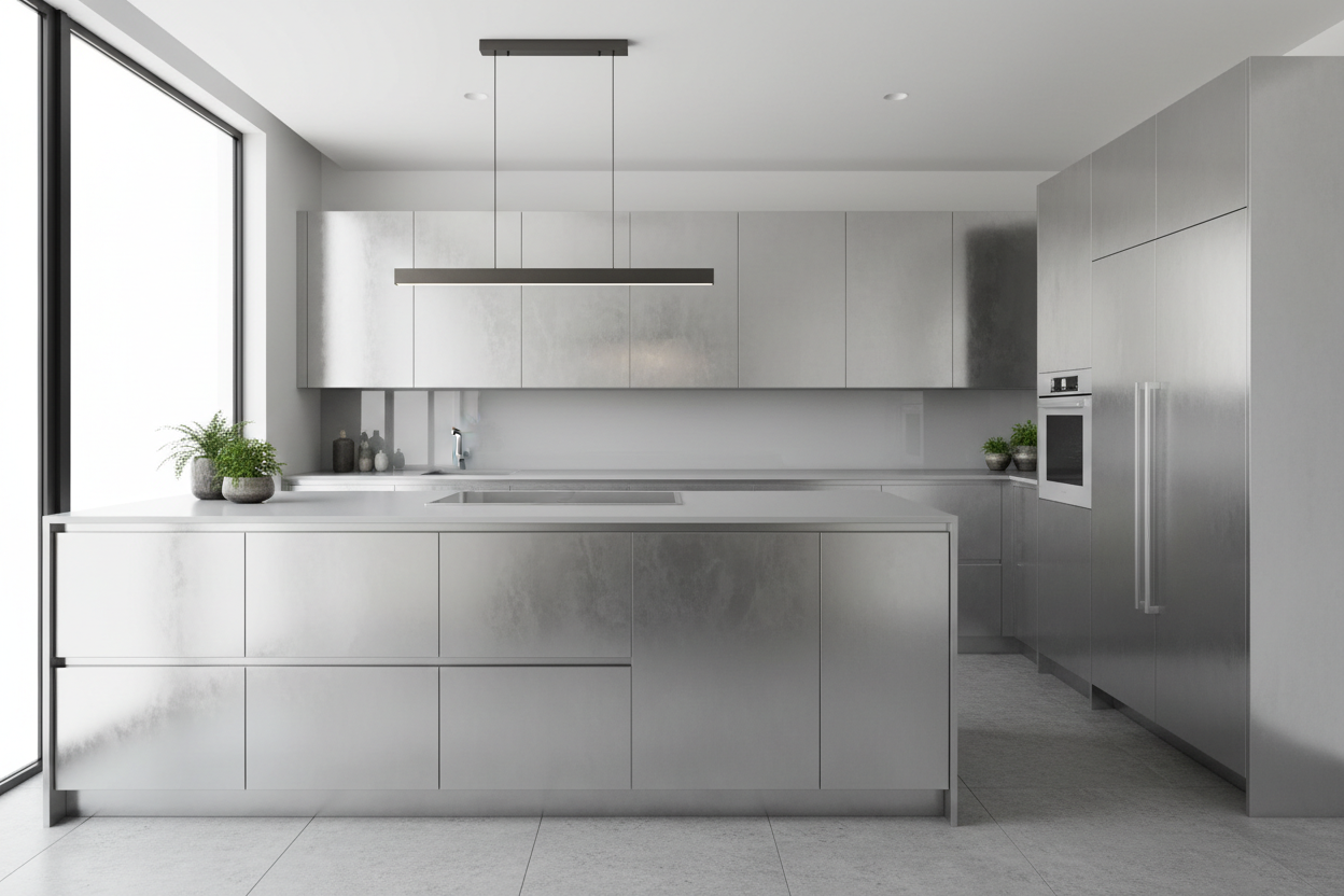 Transform Your Kitchen with Durable Metal Kitchen Cabinets | Industrial ...