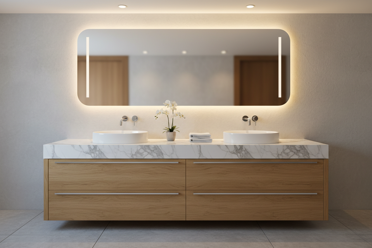 Small-Space Custom Bathroom Vanities | Floating Vanities & Smart Bathroom Cabinets – GoldenHome
