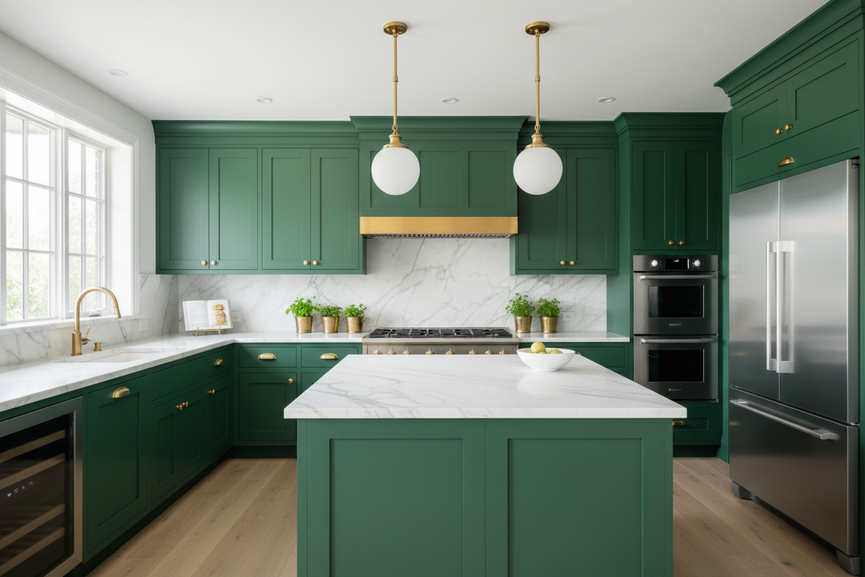 Luxury Green Kitchen Cabinets for Custom, High-End, and Sustainable Ki ...